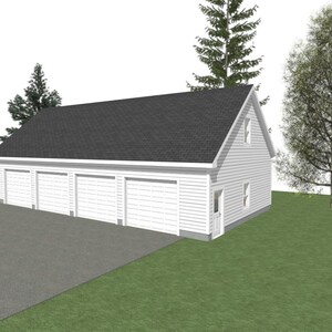 4-car Garage Plans With Studio Above (digital Download) - Etsy