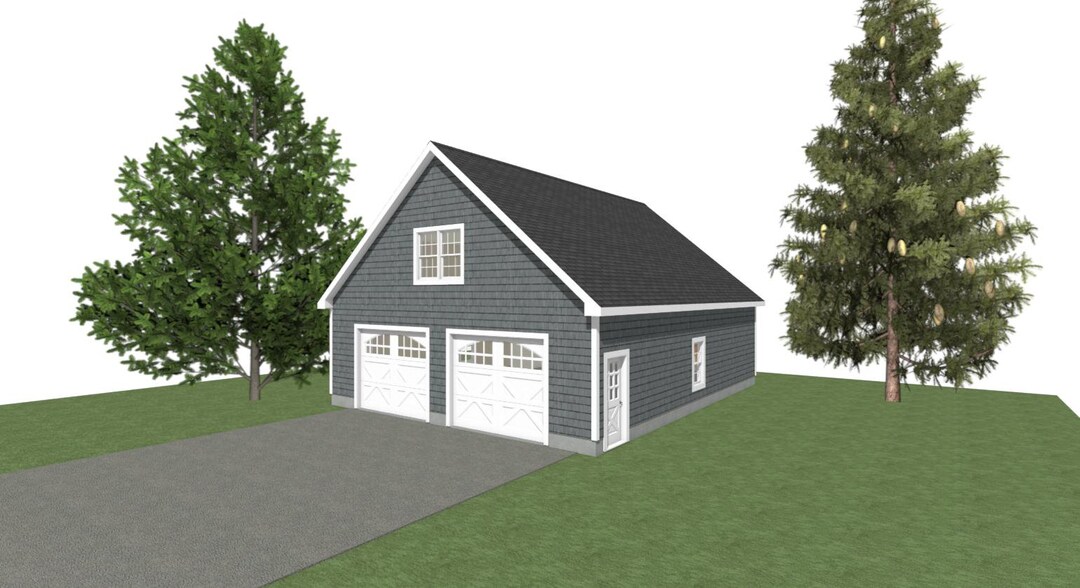 GARAGE PLANS : 30 X 40 - 2 Car Garage Plan - 8/12 and 10/12 Pitch ...