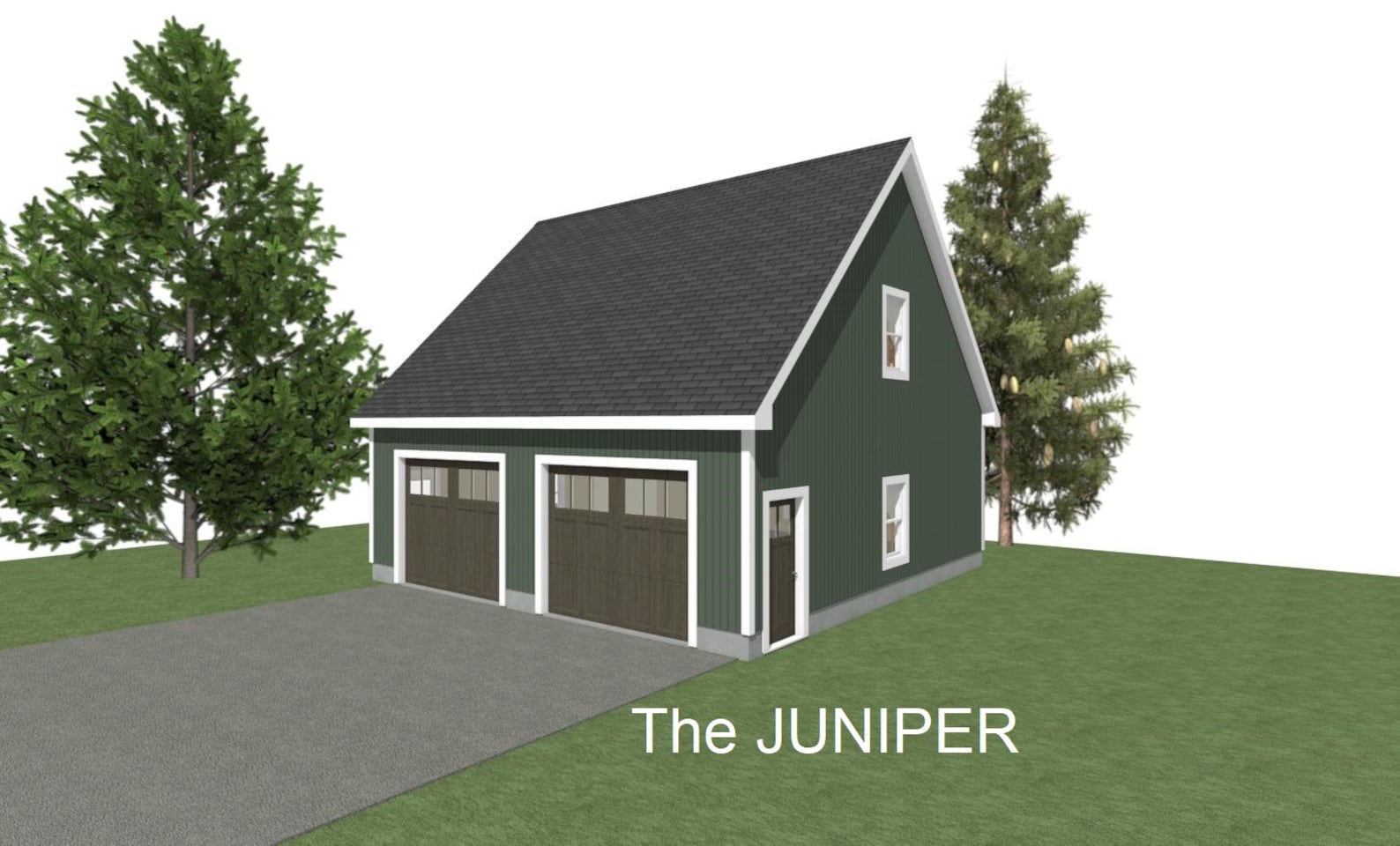 2 Car Garage Plans: 30x30 W/ Storage Studio Above (digital Download) - Etsy