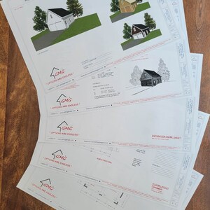 4-car Garage Plans: 60x30, 12' Wall, Storage Studio Above (digital ...