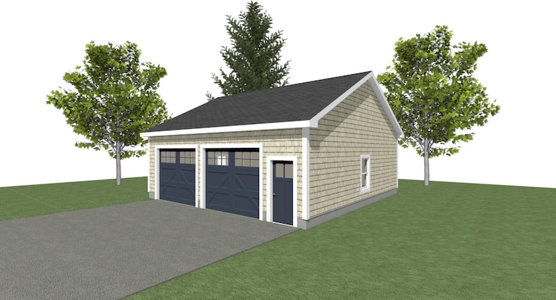 GARAGE PLANS : 30 X 30 - 2 Car Garage Plans - 10' Wall - 6/12 and 8/12 ...