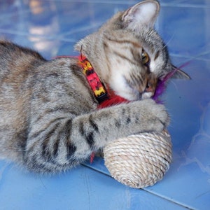 Cat Scratch Ball, Cat Toys, Woven Waterhyacinth Cat Scratch Ball, Cats ...