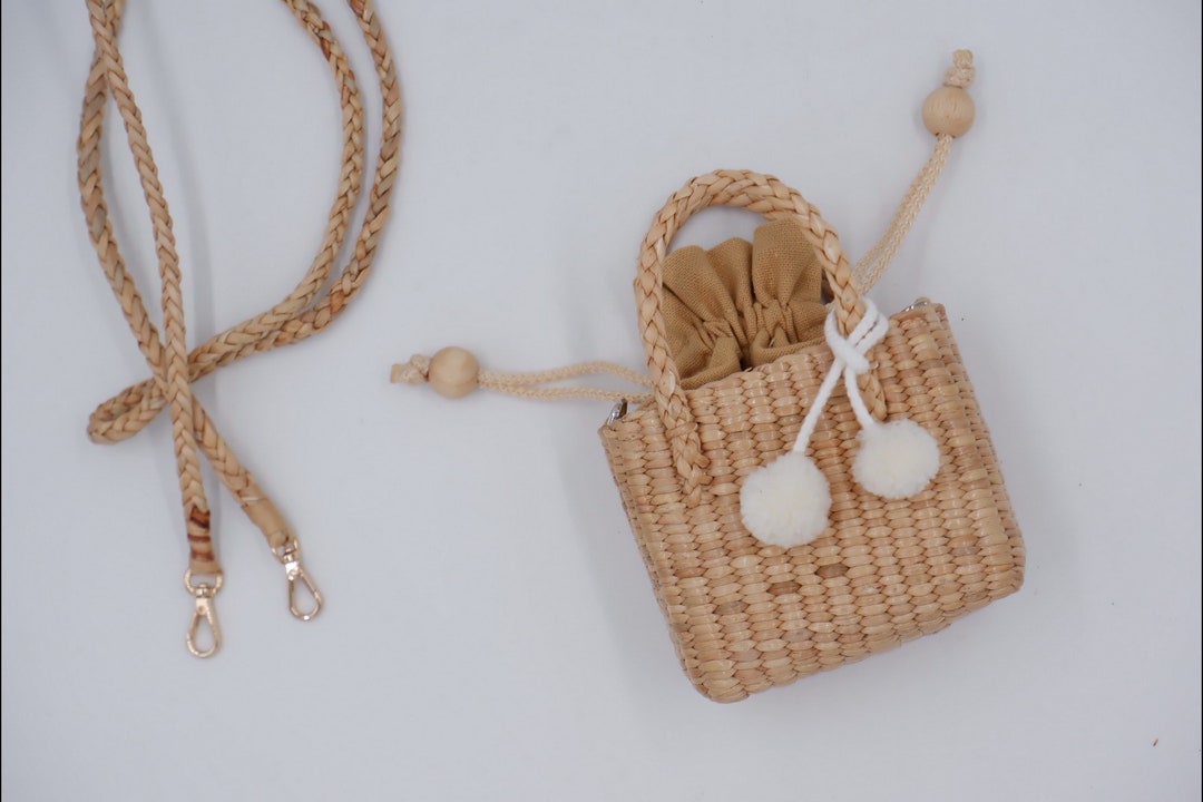 Starw Bag for Girl, Wicker Kids Bag, Mini Straw Bag, Little Girl Gift ...