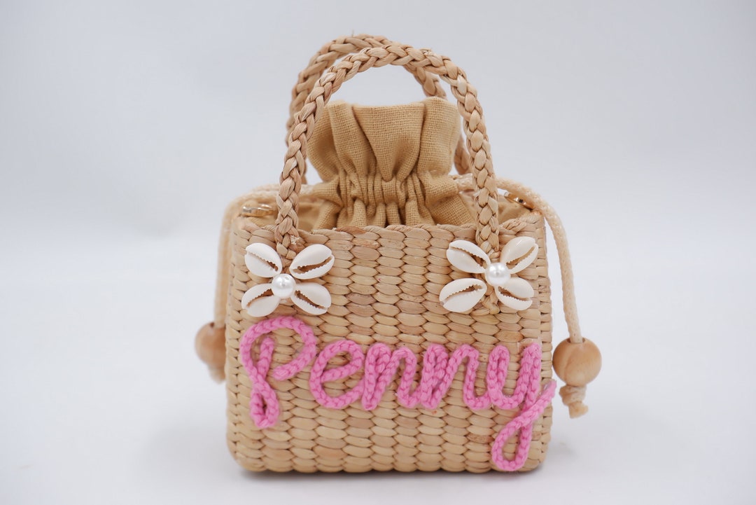 Kids Purse, Kids Shell Bag, Straw Beach Bag Foe Girl , Kids Bag ...