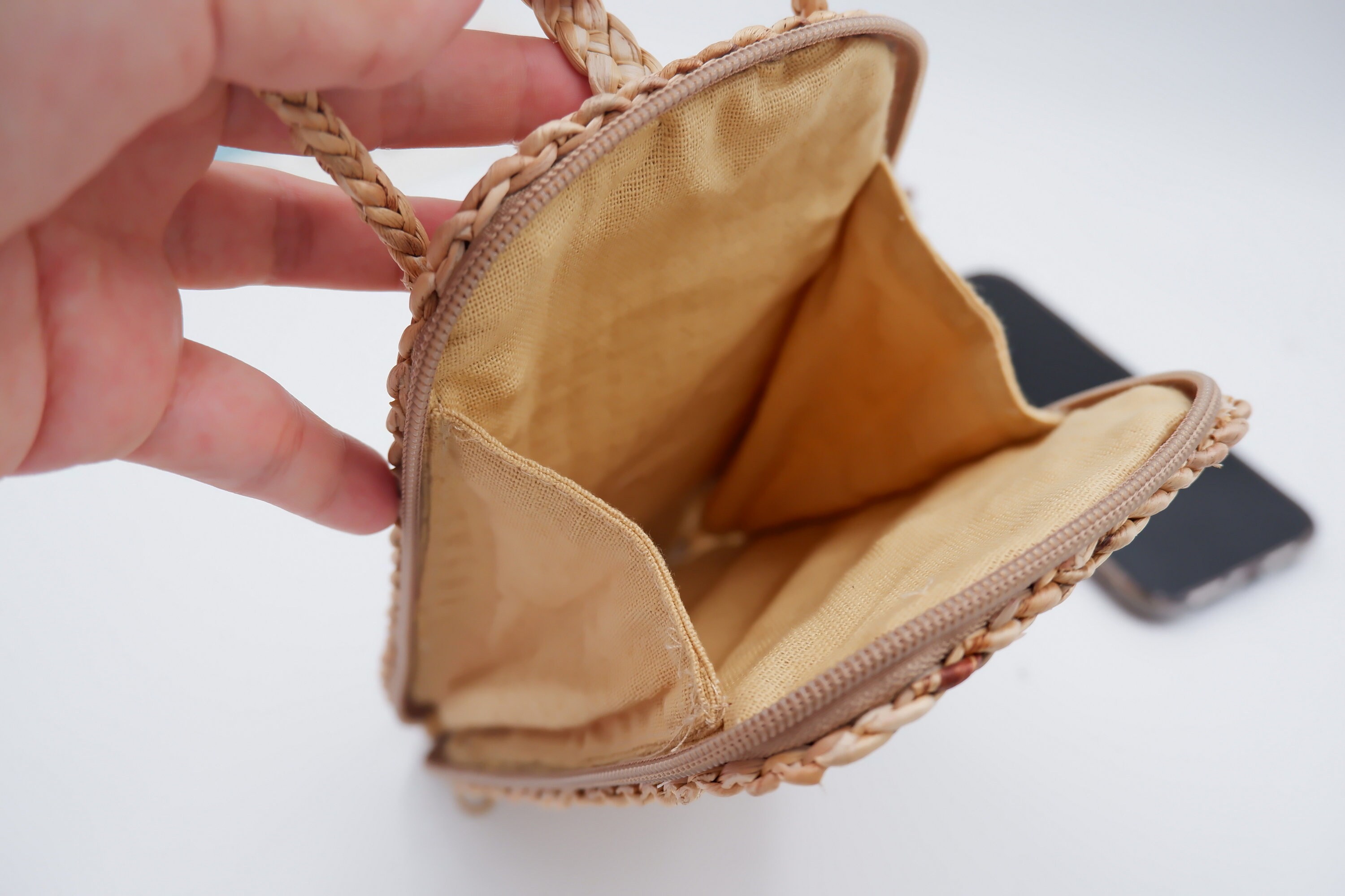 Cell Phone Holder Cell Phone Bag Straw Phone Holder Mobile - Etsy