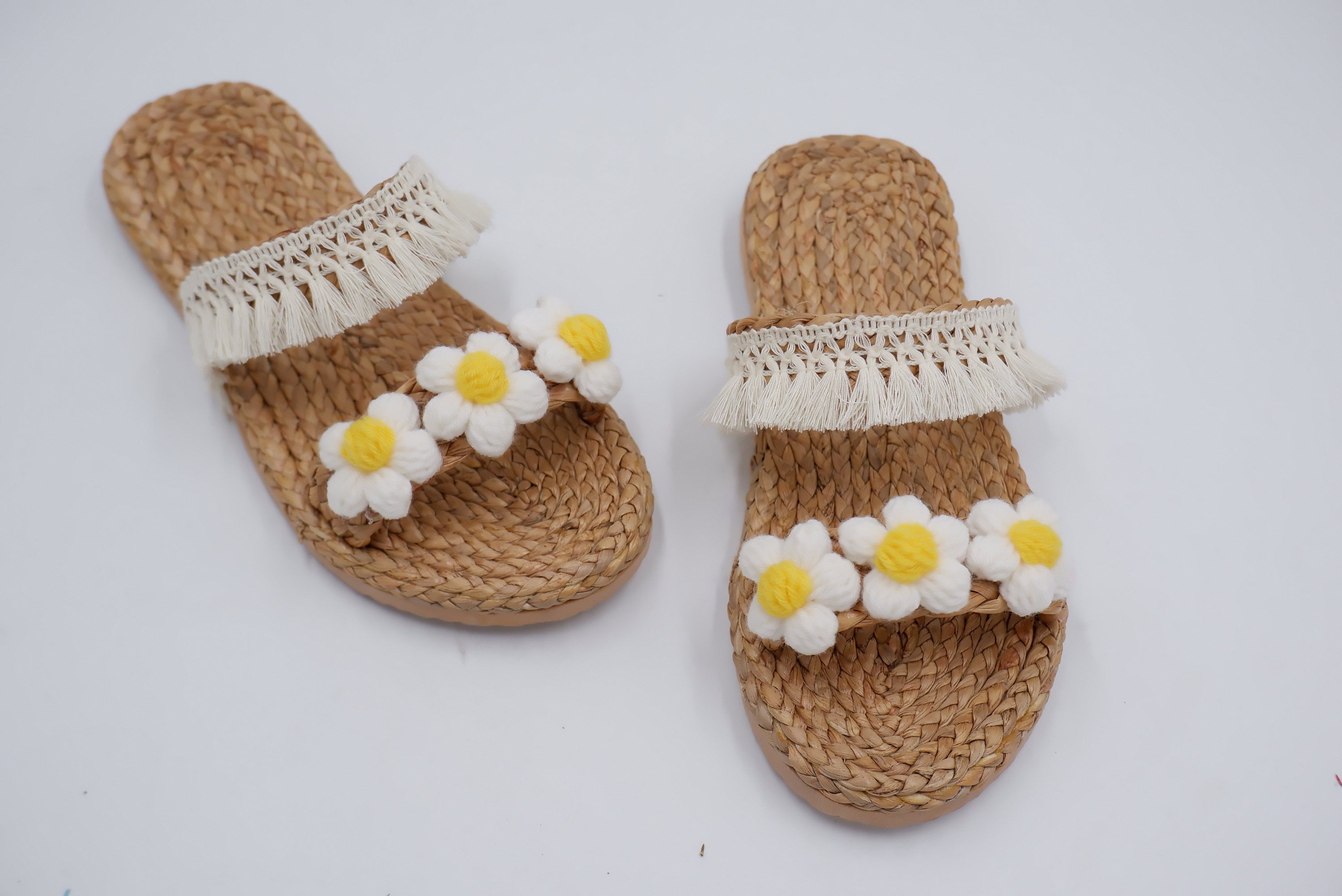 Flower Sandals Beach Sandal From Water Hyacinth - Etsy