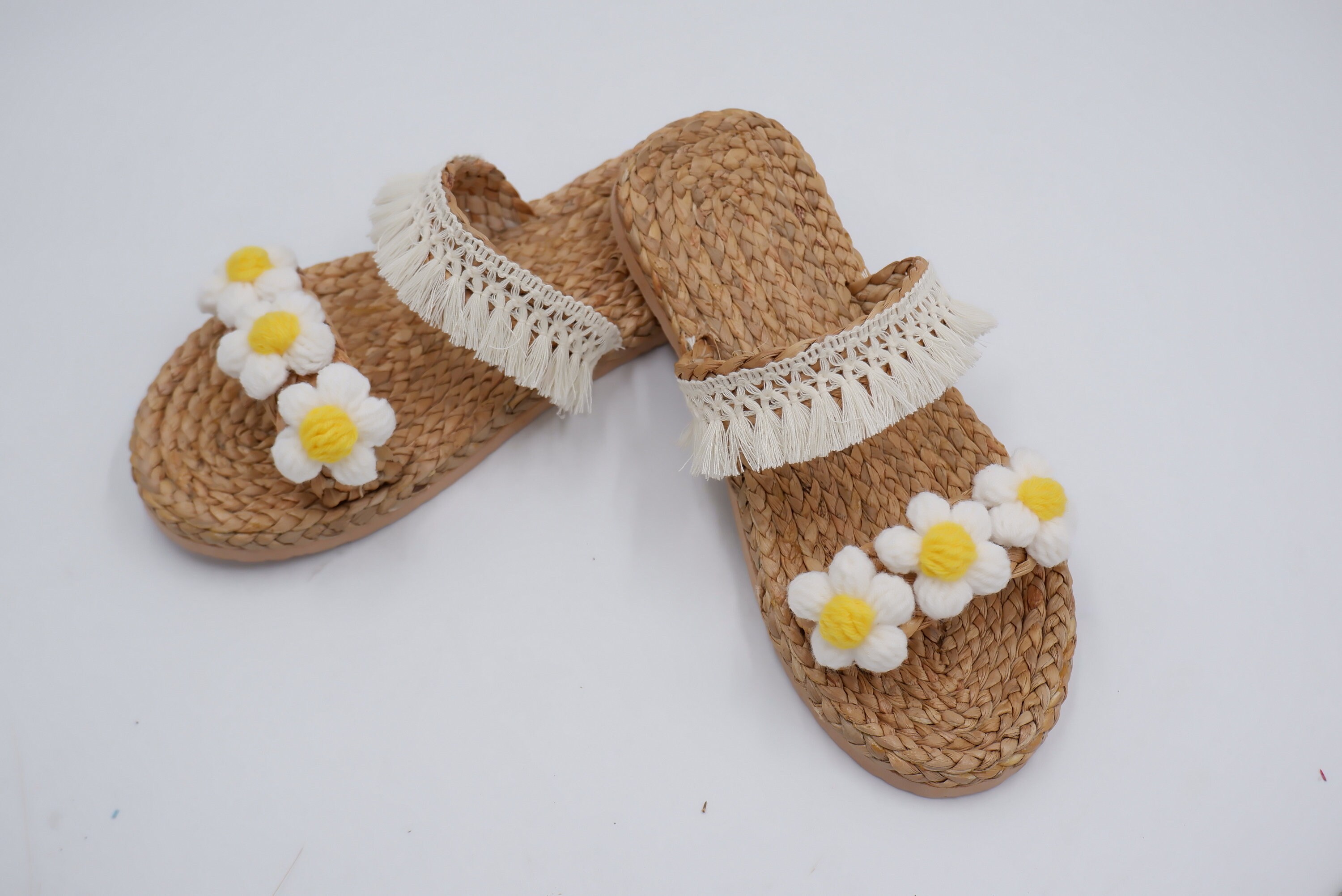 Flower Sandals Beach Sandal From Water Hyacinth - Etsy