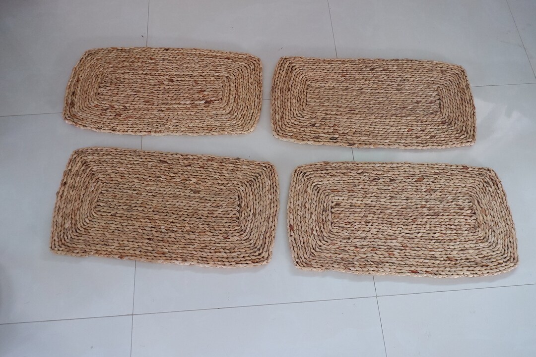 Handwoven Water Hyacinth Meditation Mat: Seat Pad (60x30x2cm) - Etsy