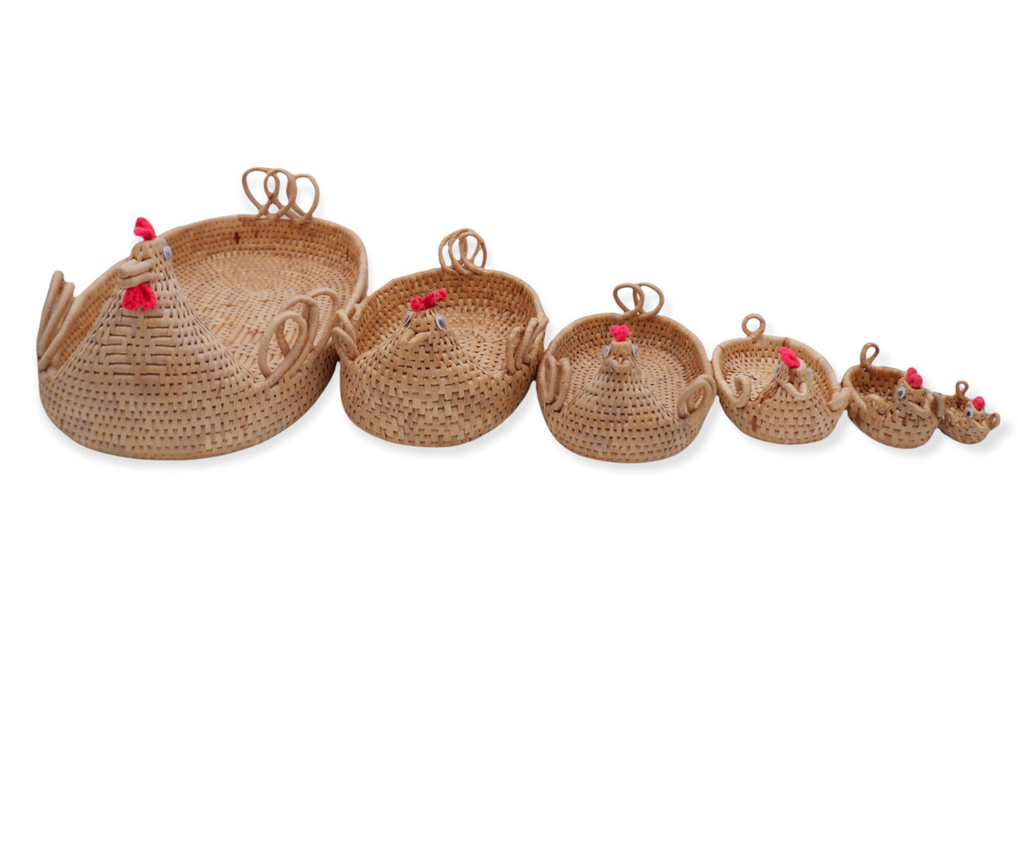 Woven Chicken Basket Set (6 PCS): Farmhouse Easter Decor - Etsy