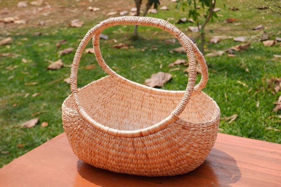Straw Basket Gift Kitchen Storage, Hyacinth Basket, Wedding Basket ...