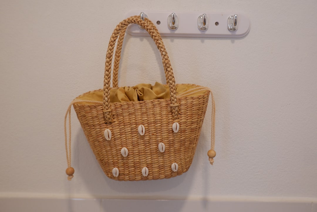 Straw Bag, Shell Bag, Shell Beach Bag, Beach Tote Bag, Welcome Bag ...