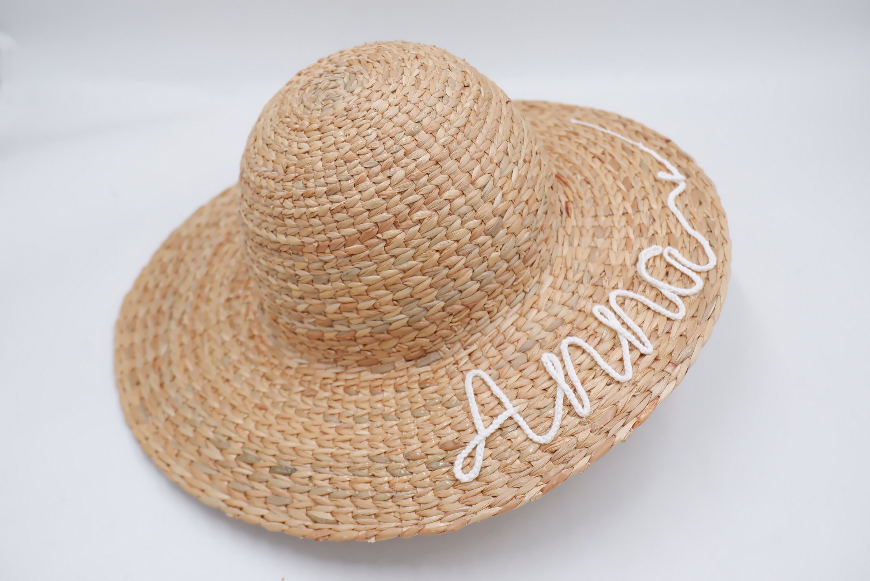 Personalized Girl Straw Beach Hat: Embroidered Sun Hat - Etsy