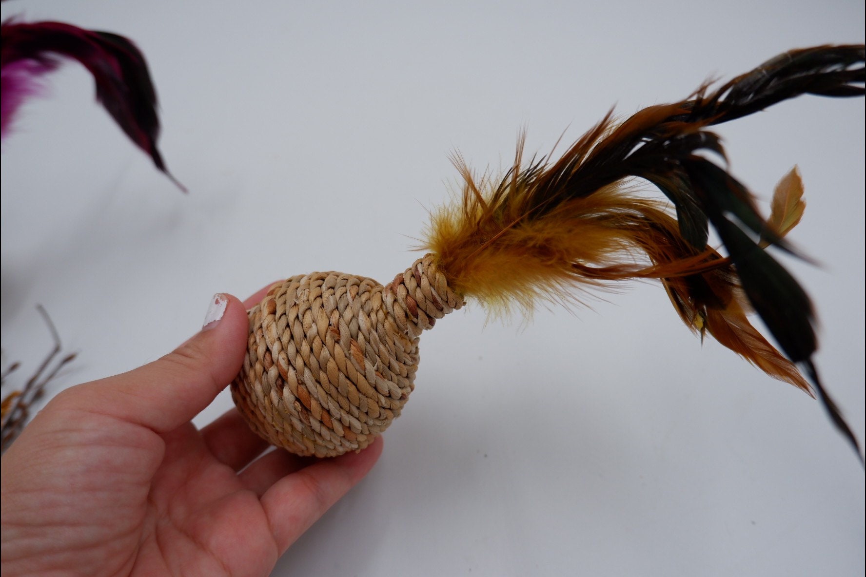 Cat Scratch Ball, Cat Toys, Woven Waterhyacinth Cat Scratch Ball, Cats ...