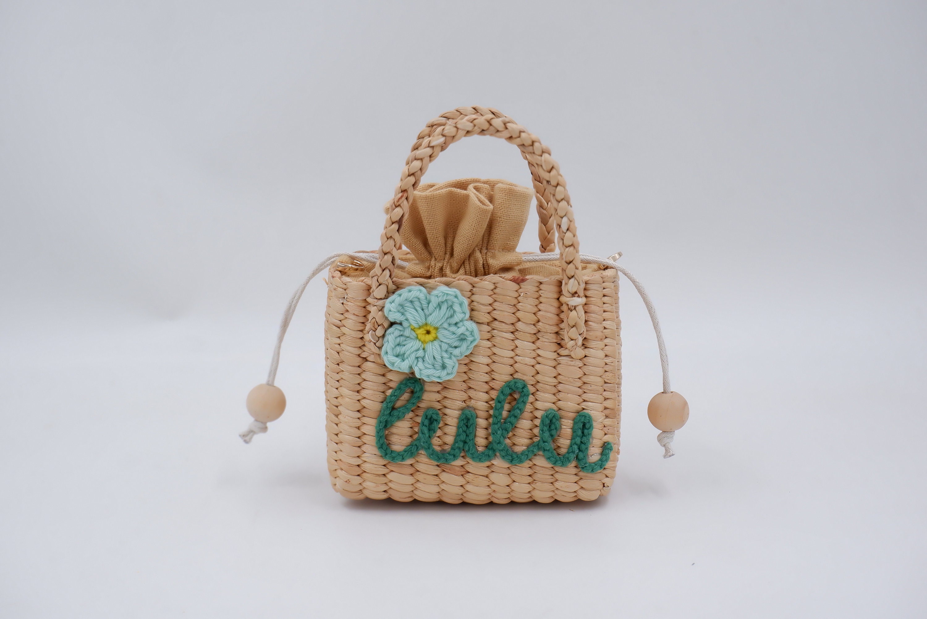 Kids Purse, Monogram Kids Bag, Girls Mini Purse, Personalized Straw Bag ...
