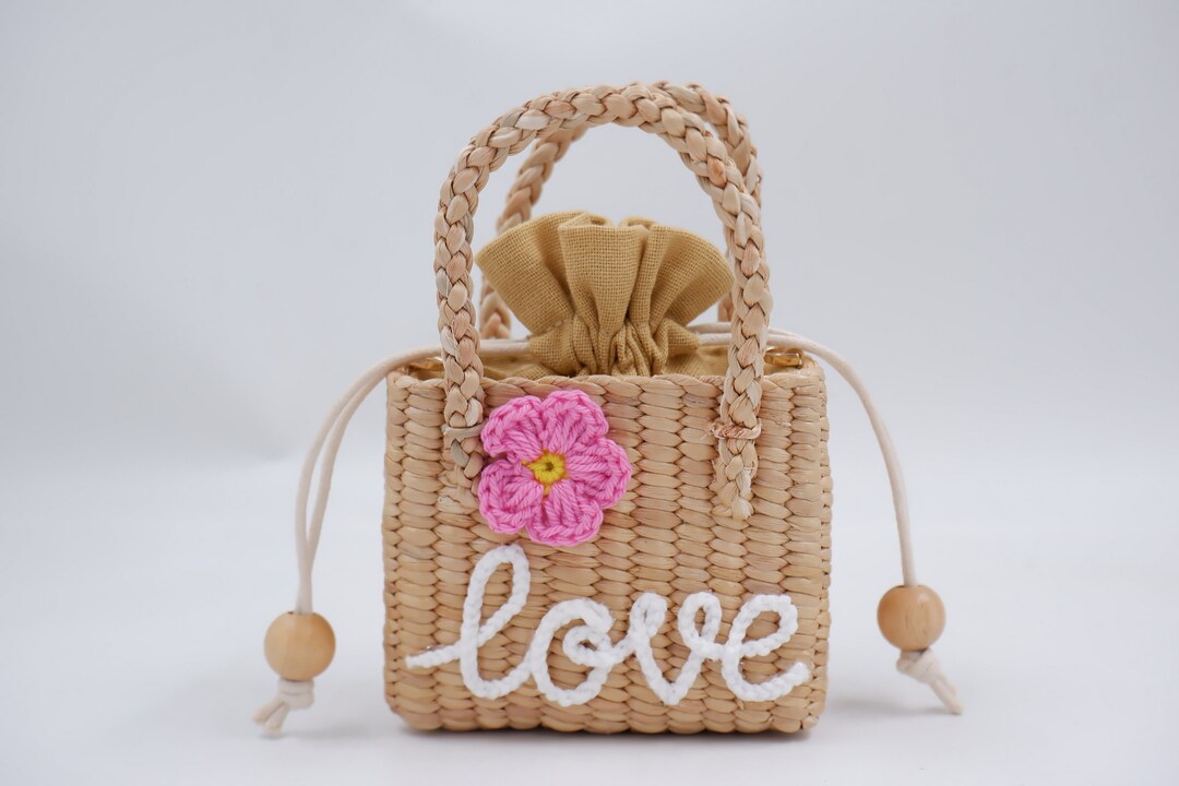 Personalized Straw Girl's Purse: Flower Girl Gift - Etsy