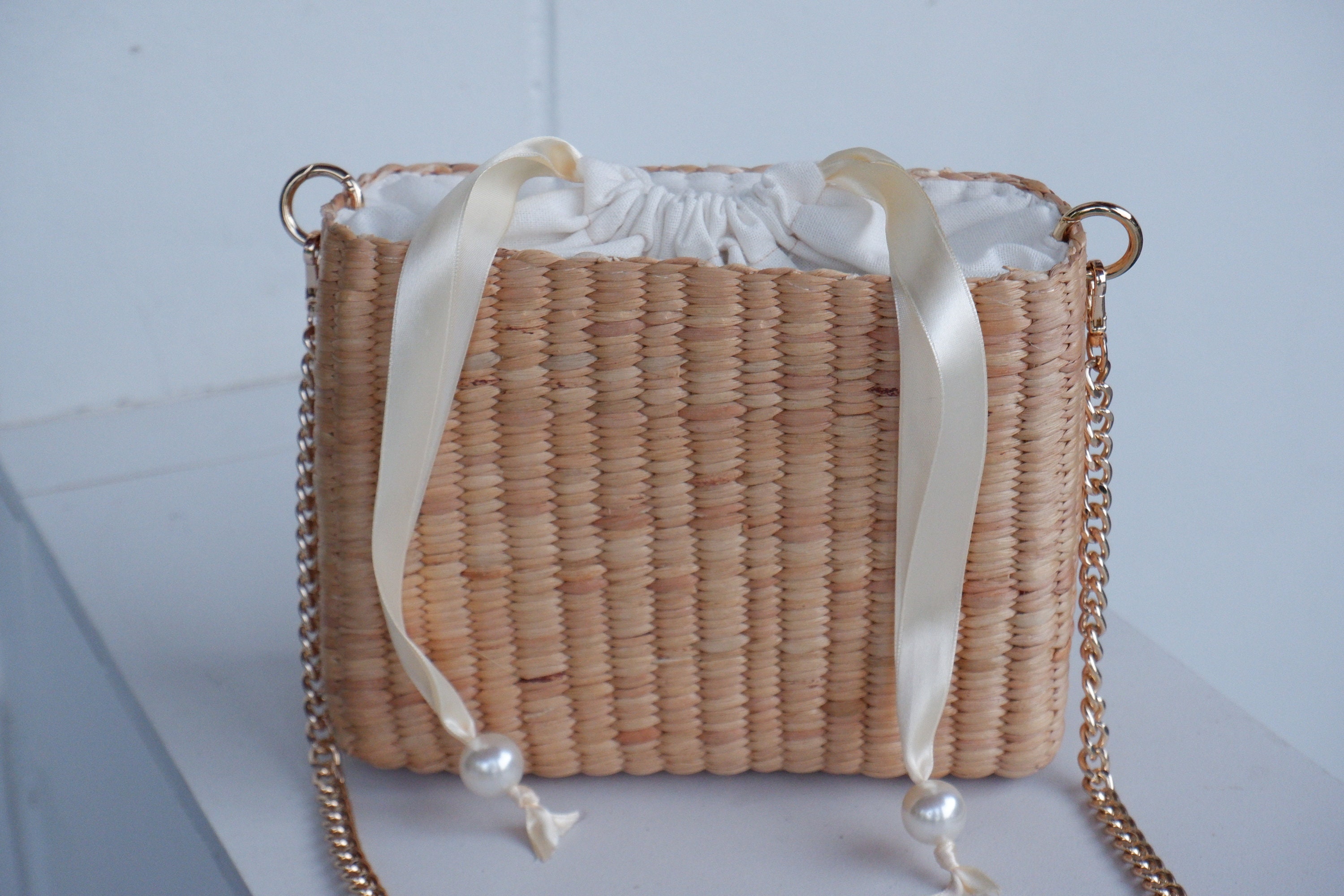 Straw Basket Straw Tote Crossbody Straw Bag Handwoven - Etsy