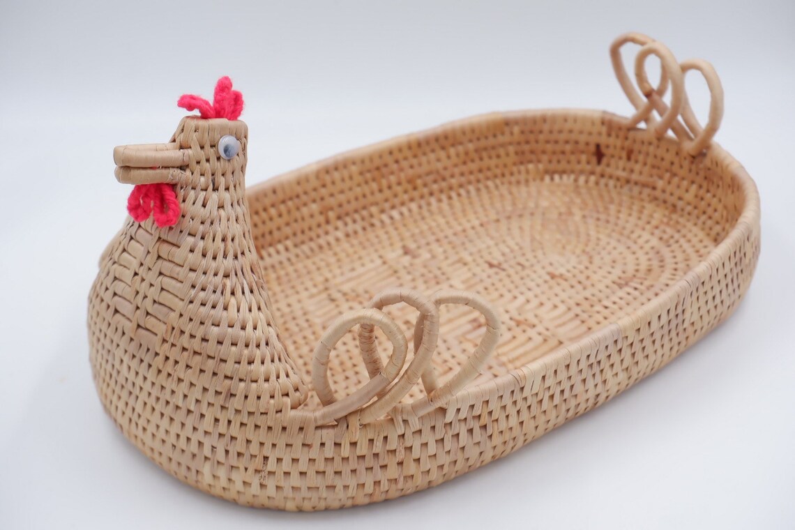 Woven Chicken Basket Set (6 PCS): Farmhouse Easter Decor - Etsy