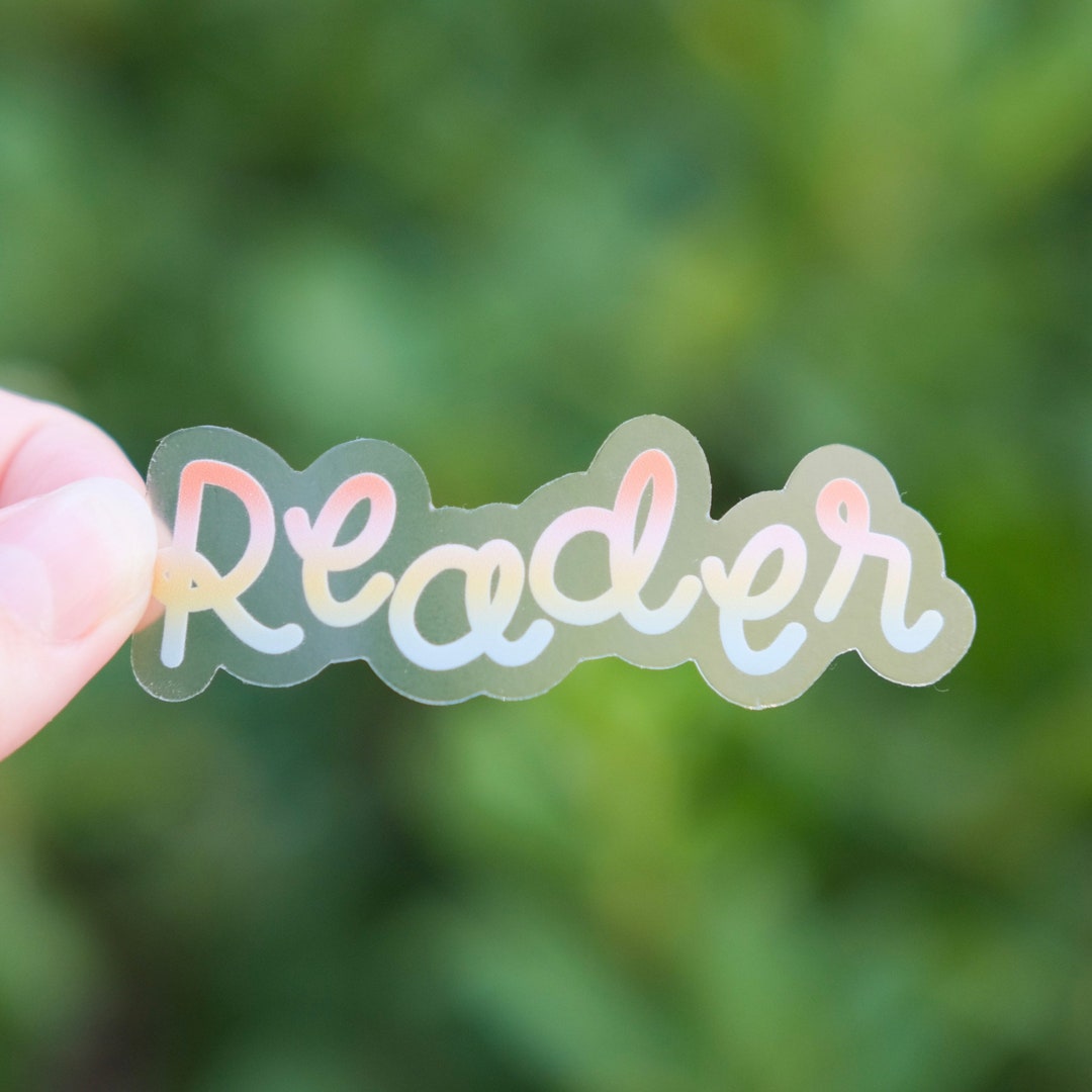 Reader Sticker - Waterproof, Vinyl, Die-cut Sticker - Etsy