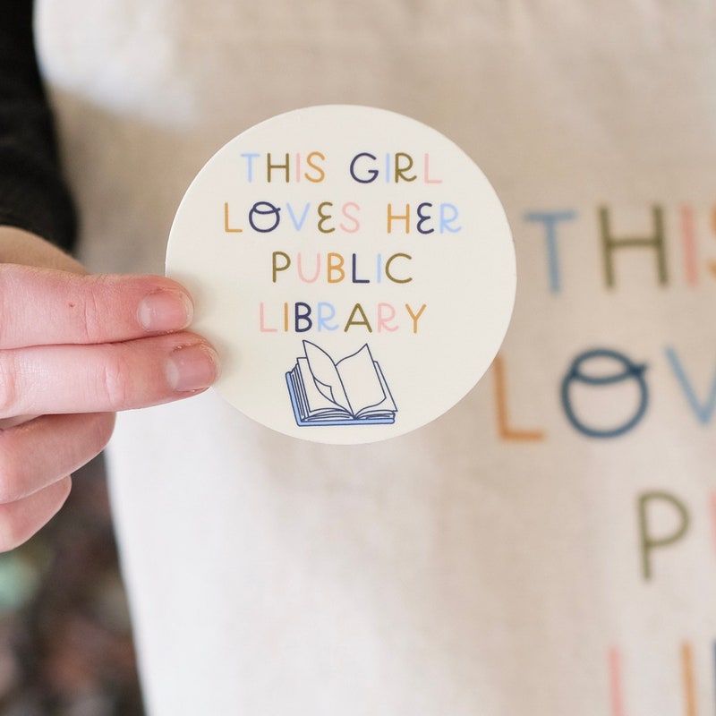 Library Sticker - Etsy
