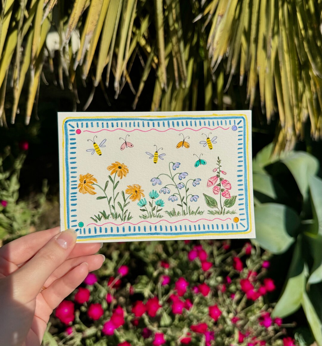 Spring Flower Painting/art Print - Original Artwork - Mixed Media - Etsy