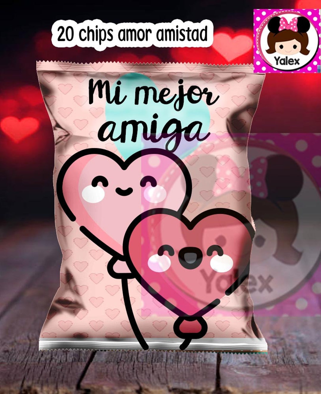 20 Chip Bag Love Friendship Printable, Digital Label, Printable Pdf - Etsy