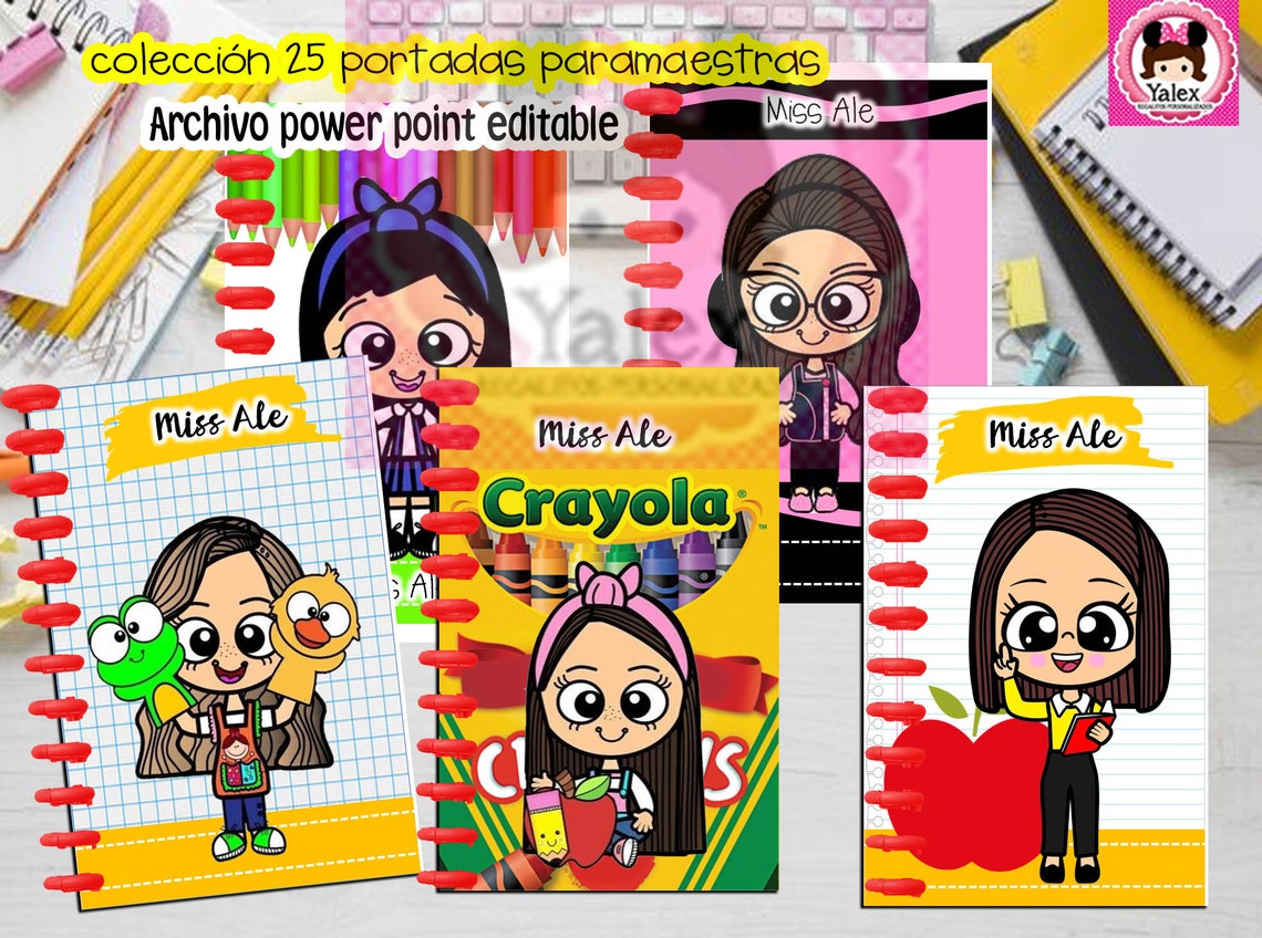 25 portadas maestras libretas agendas alta resolución pdf y ppt - Etsy ...