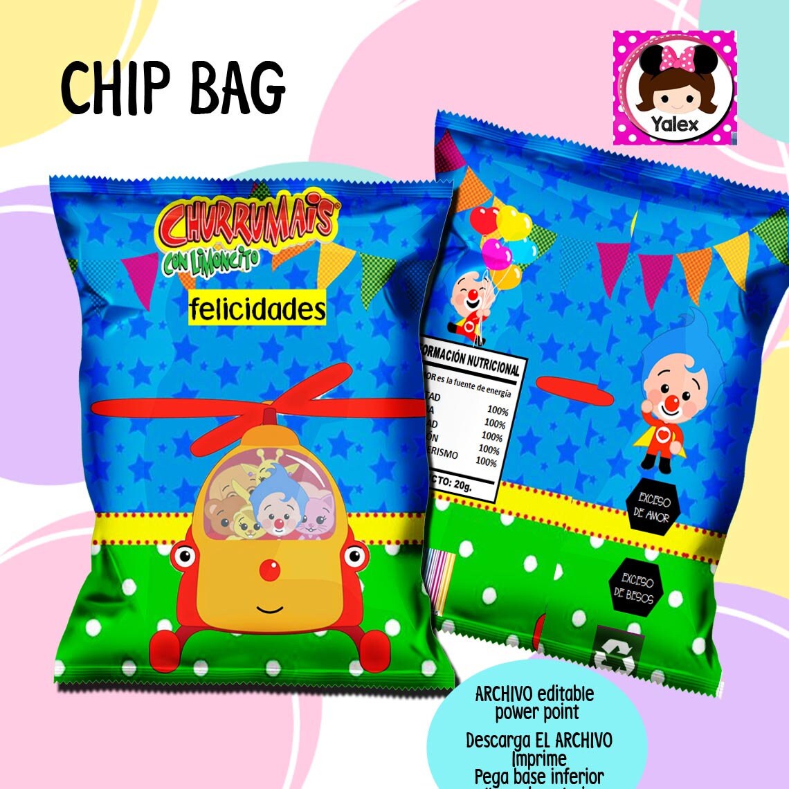 10 Chip Bag Plim Plim Editable Spanish Power Point High Etsy Ireland