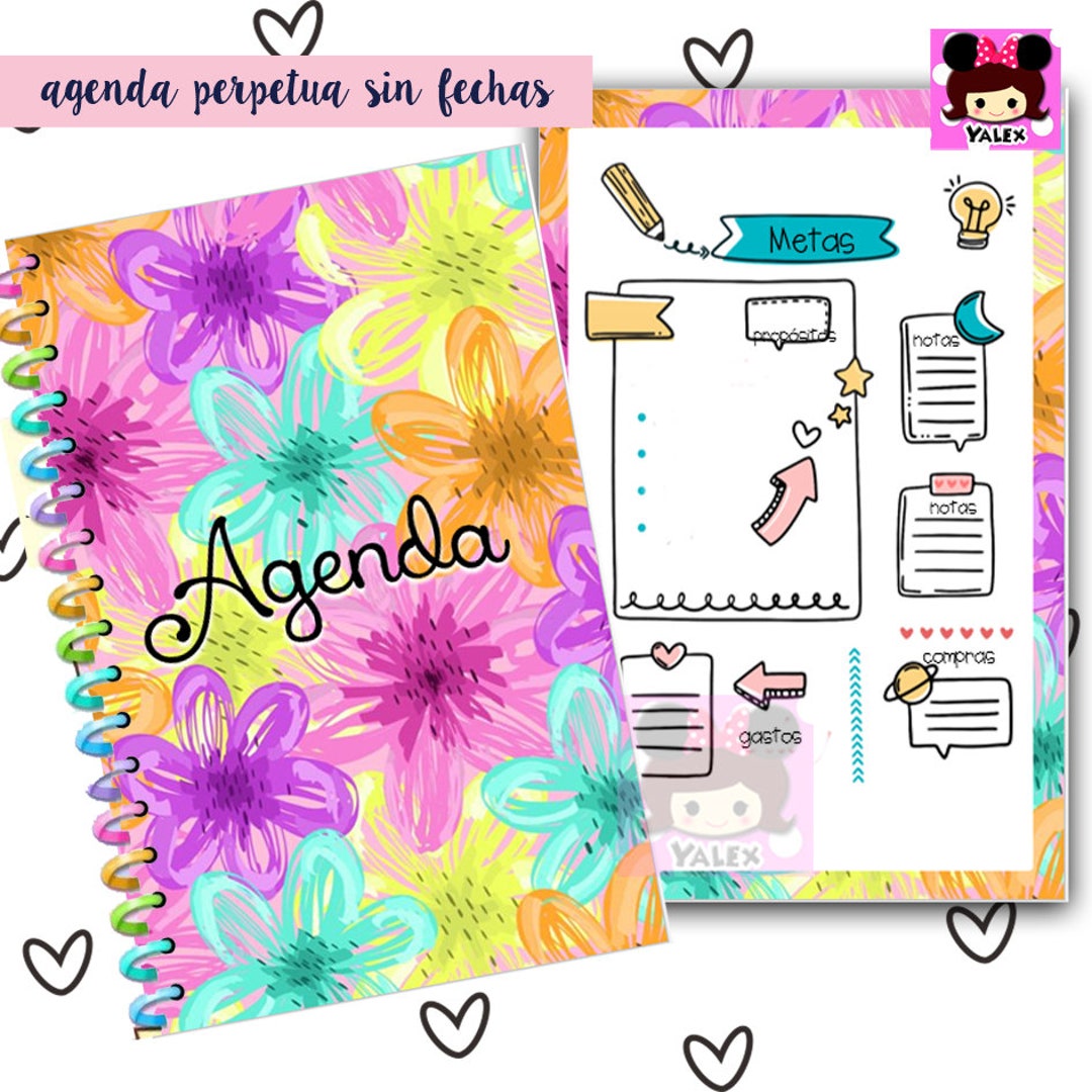 Perpetual Agenda Printable Agenda Without Dates Half Letter Format ...