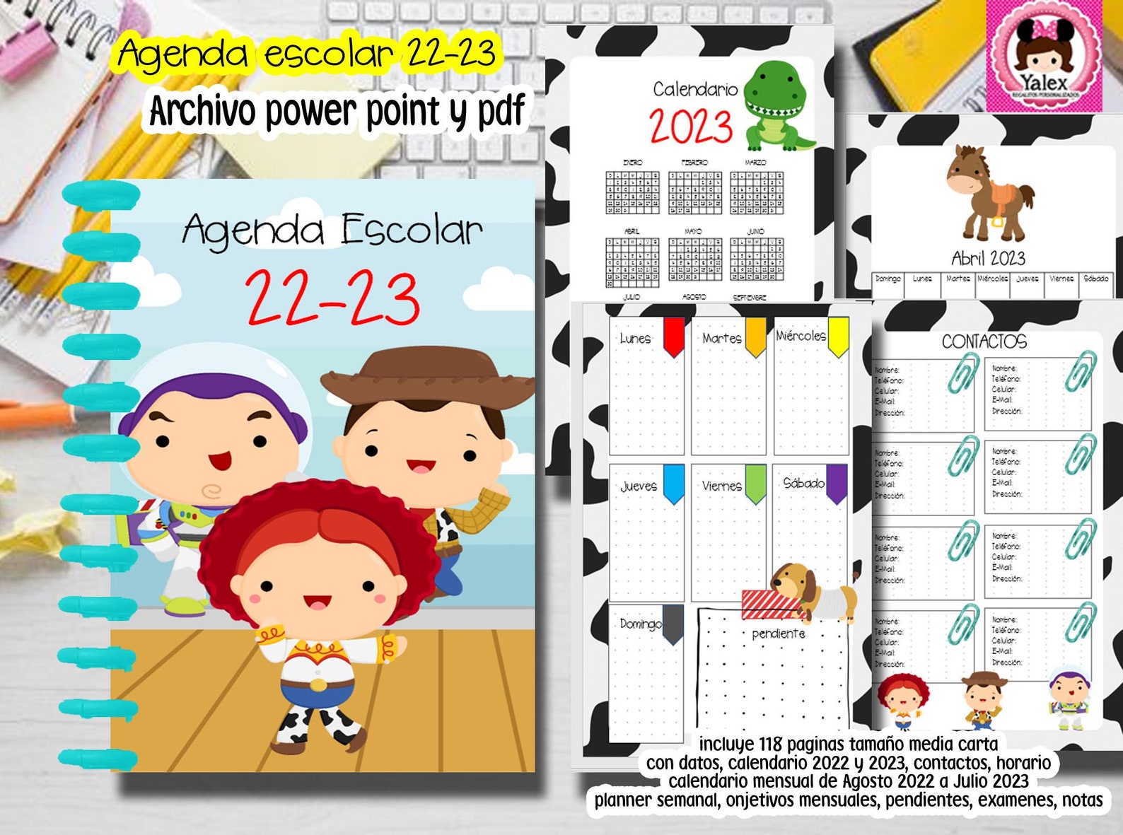 Agenda Escolar 2022 2023 Toy Story Editables Power Point - Etsy