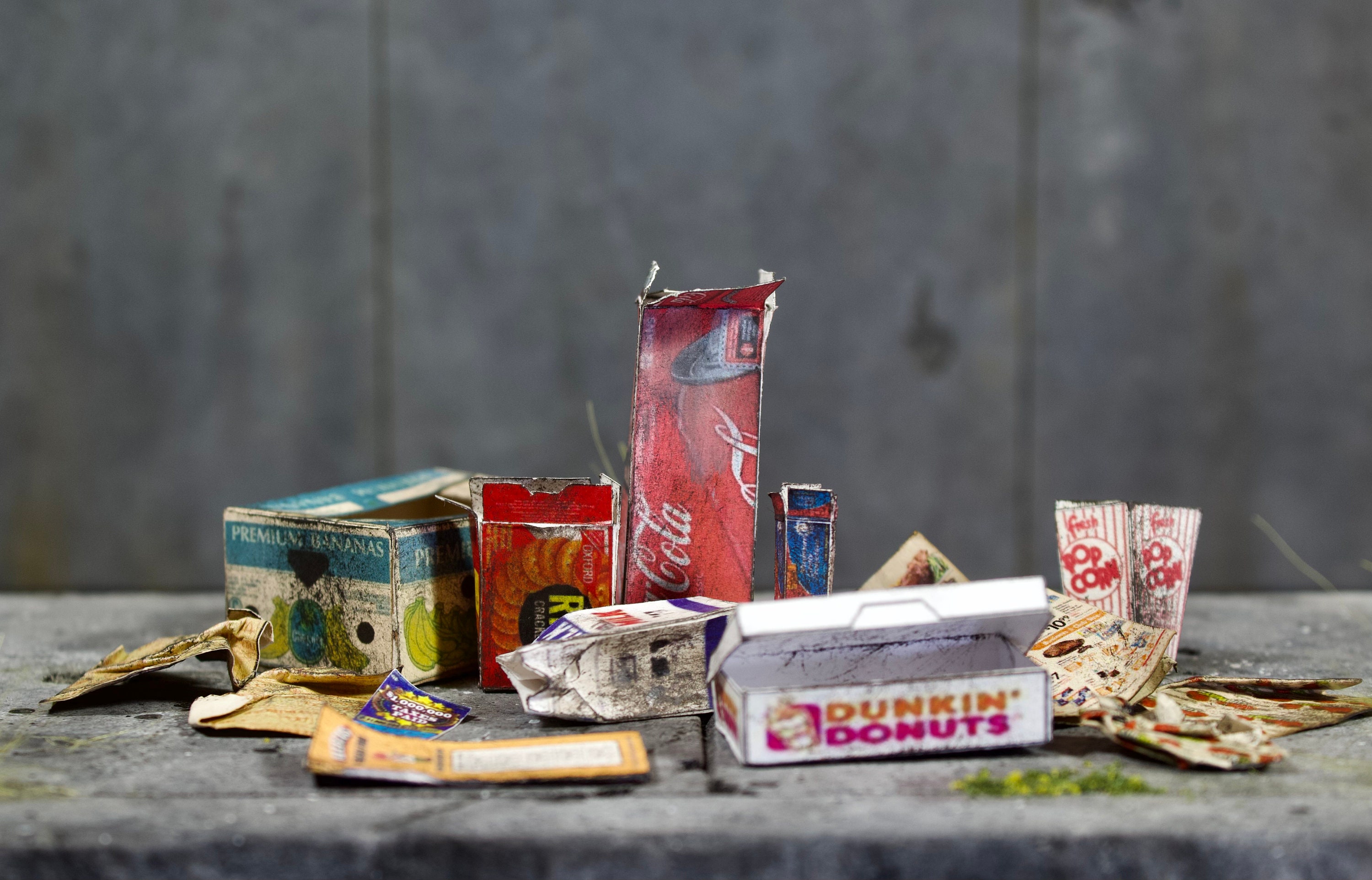 14 Piece Miniature Trash Set - Etsy