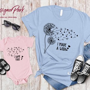 I Made a Wish Mama Shirt, I Came True Baby One Piece, Mothers Day ...