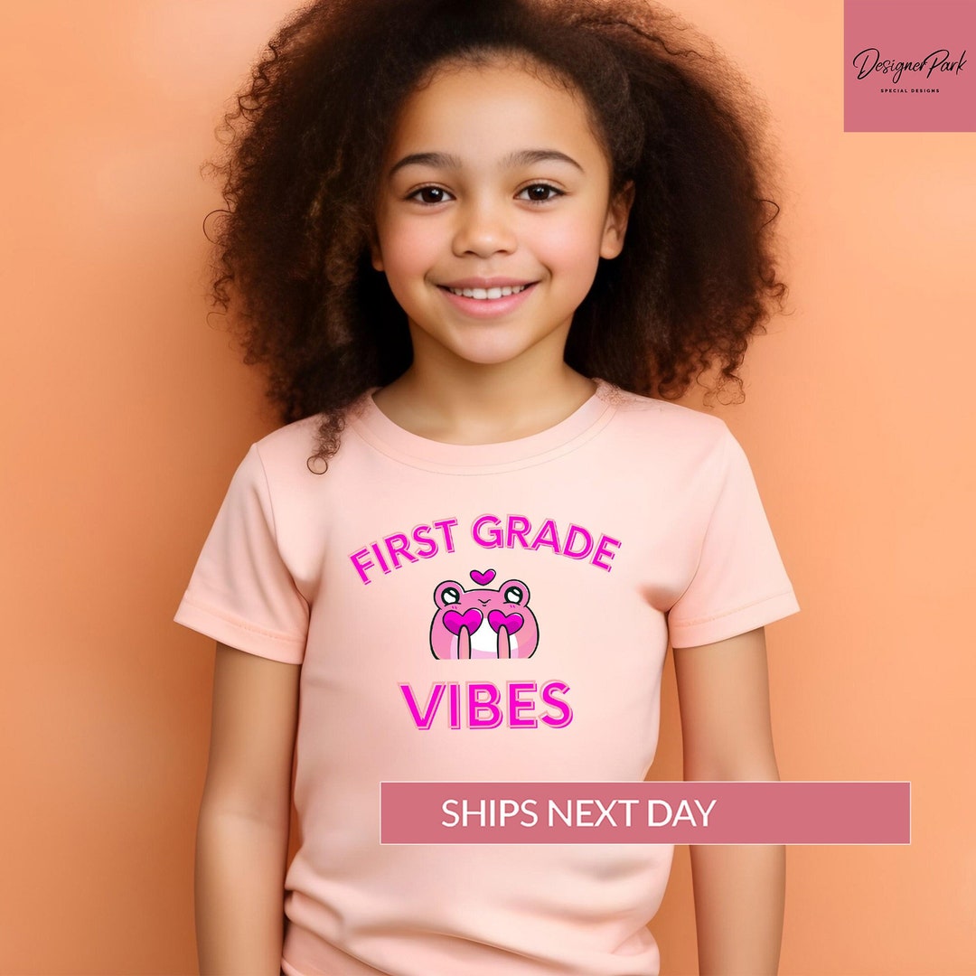 Funny 1st Grade Vibes Shirt, First Grade Shirt for Girls, First Grade T ...