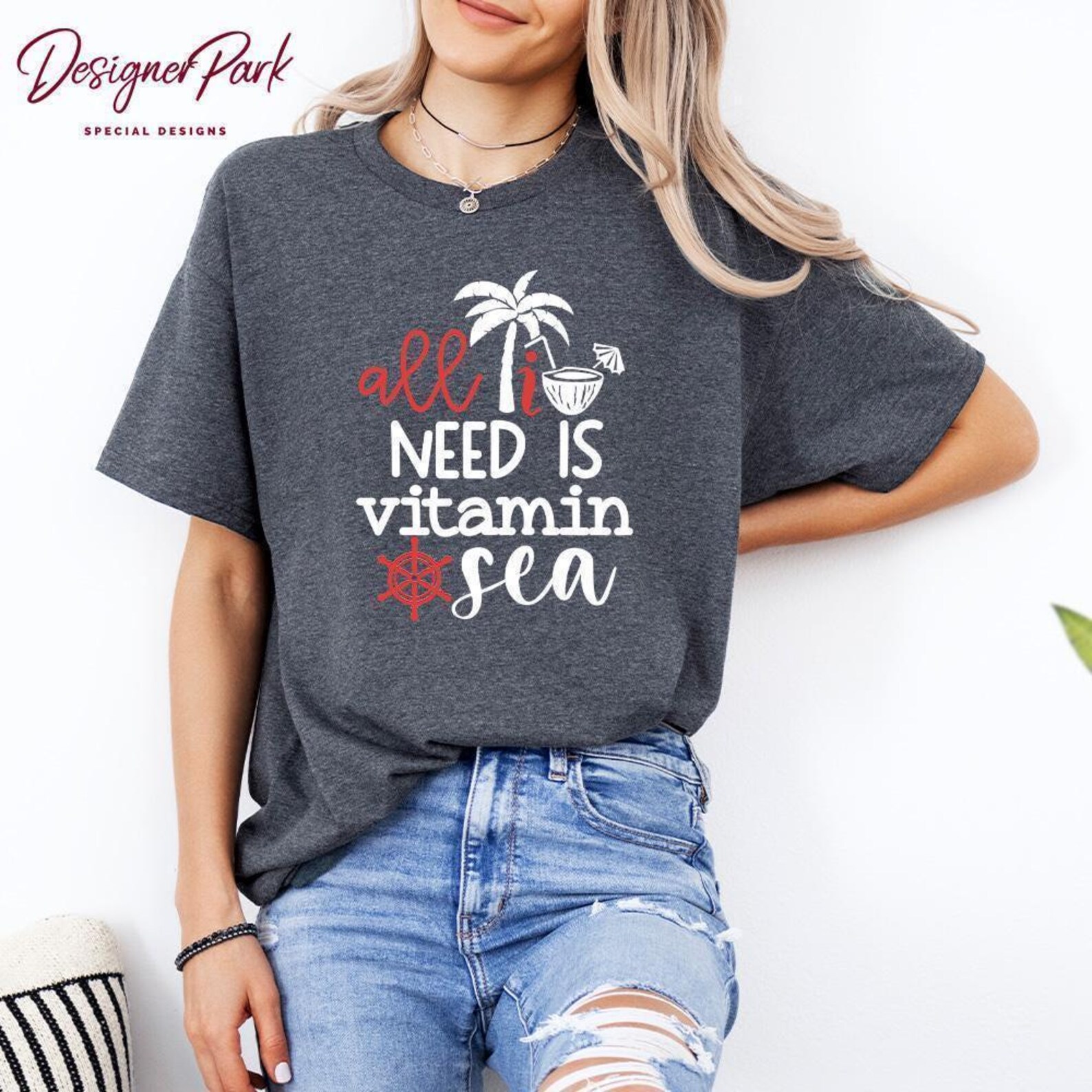 All I Need is Vitamin Sea Top, Summer Tank Tops, Beach Vibes Sweatshirt ...