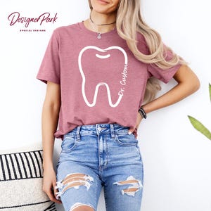 Custom Dentist Shirt, Dental Customized T-shirt, Dentist Custom Name ...
