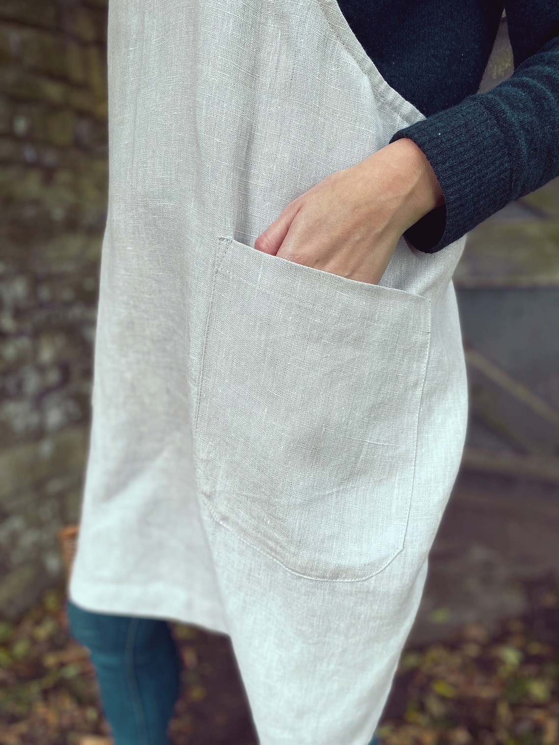 Linen Crossback Apron / Japanese Linen Apron / Apron Pinafore - Etsy