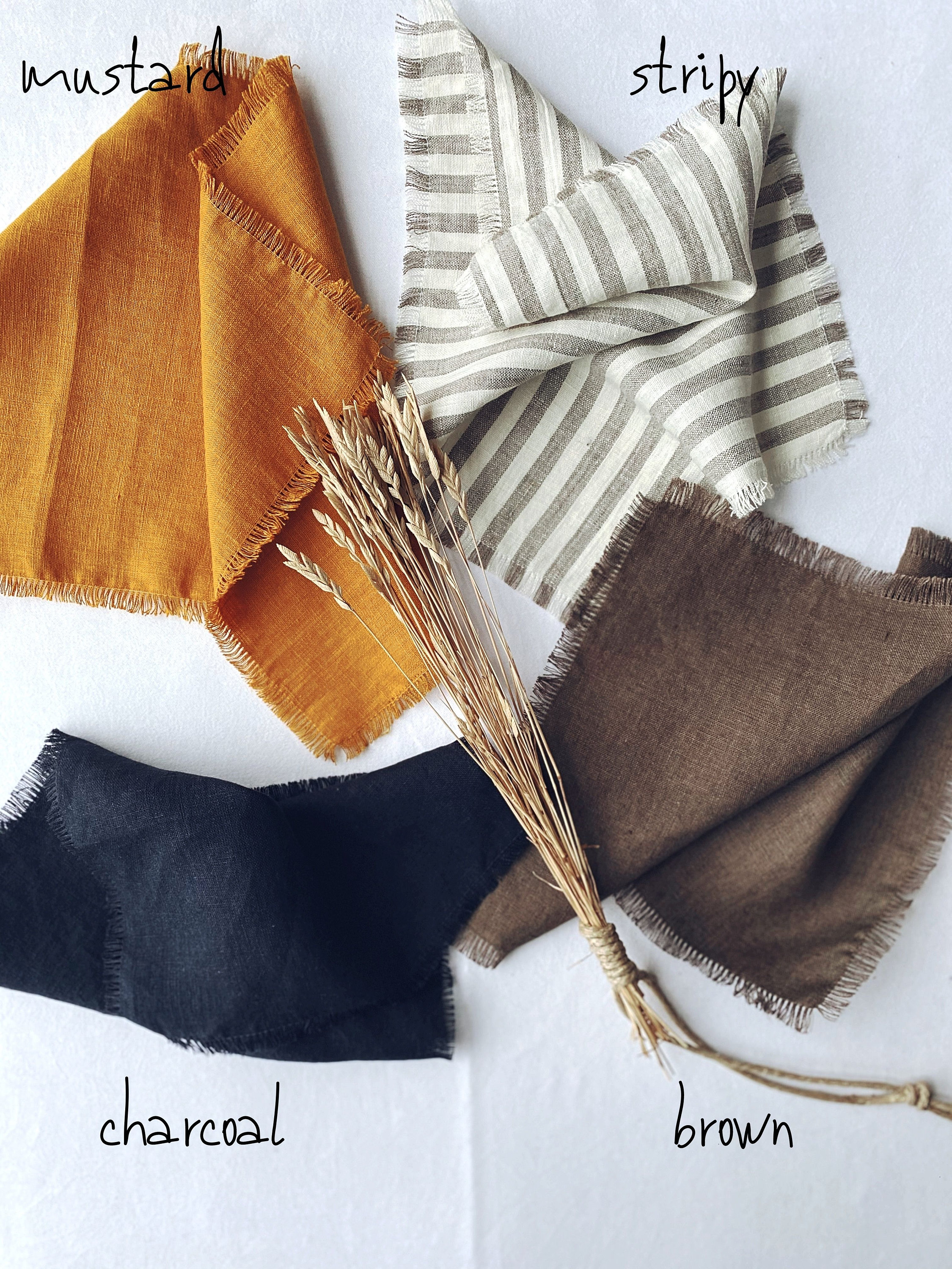 Linen Napkin Set / Dinner Linen Napkins / Linen Placemats / | Etsy