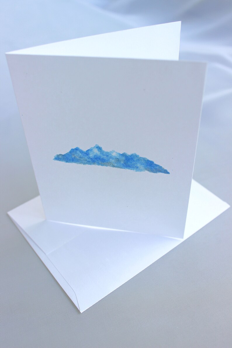 Set of 6 Hand Painted Note Cards (cardstock) and Paper Envelopes, Blank ...