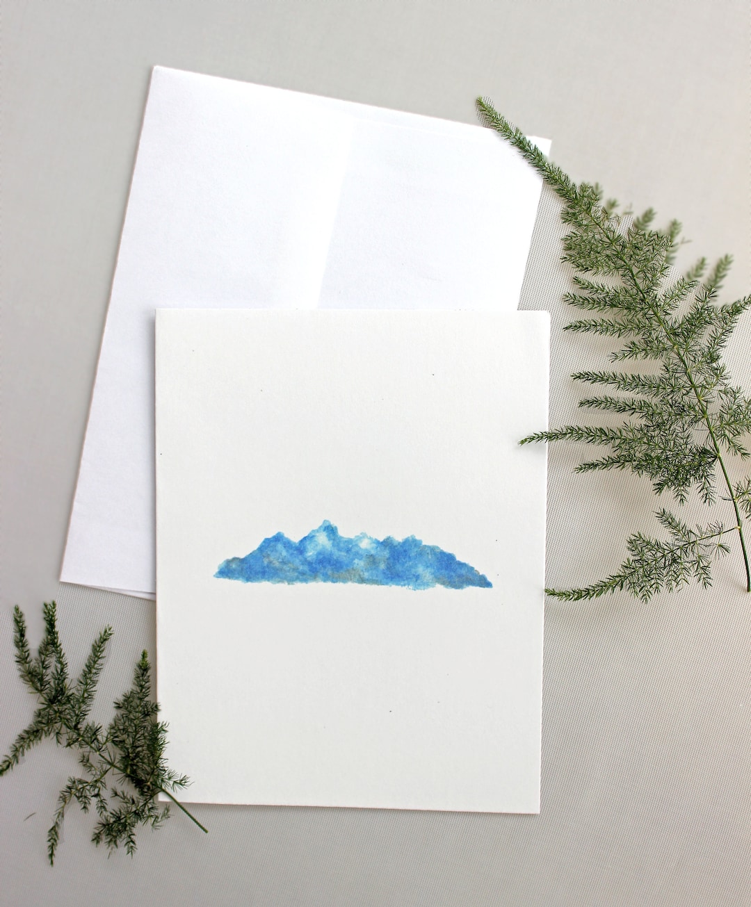 Set of 6 Hand Painted Note Cards (cardstock) and Paper Envelopes, Blank ...