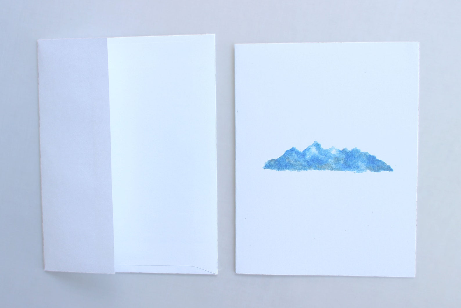 Set of 6 Hand Painted Note Cards cardstock and Paper Envelopes, Blank ...