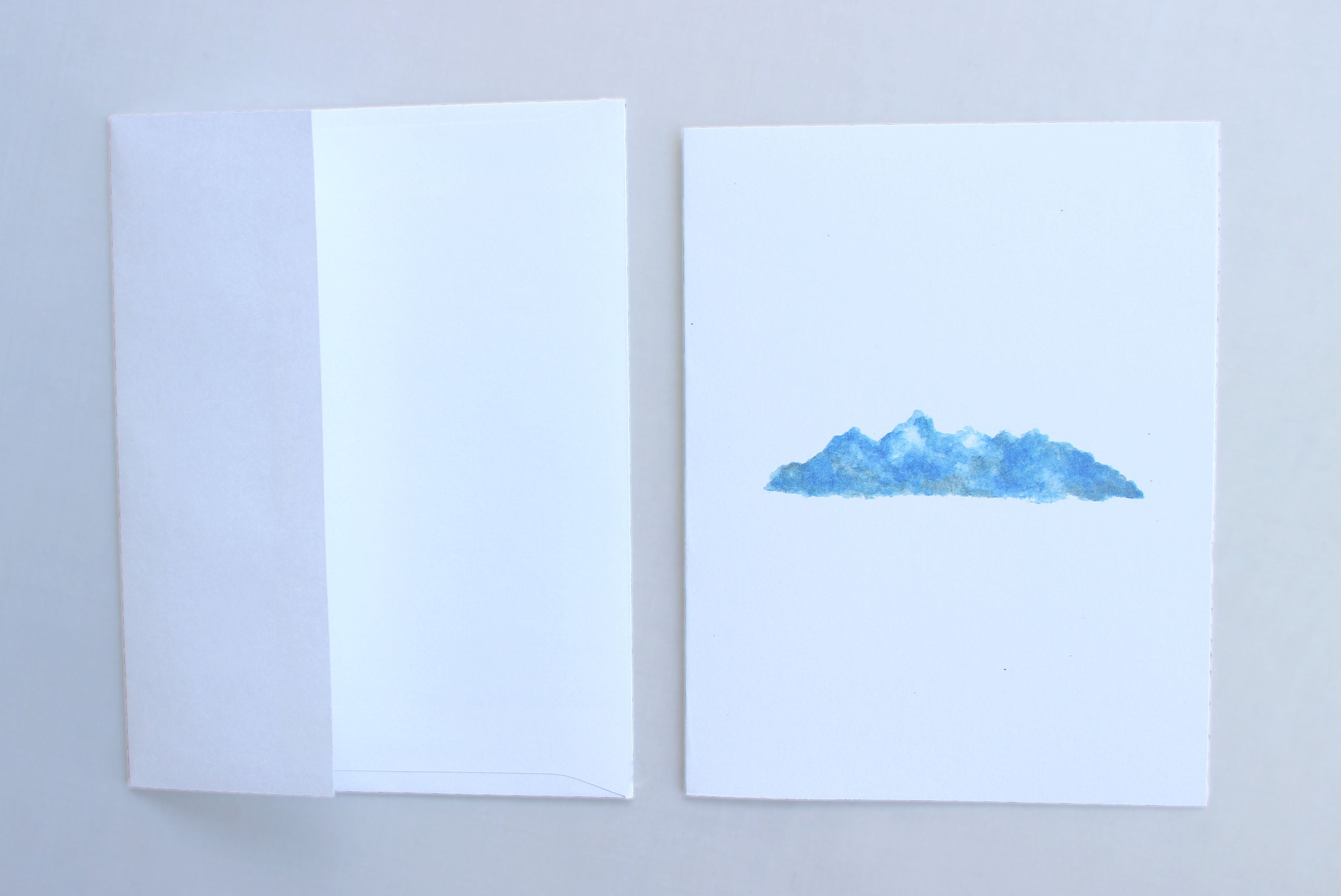 Set of 6 Hand Painted Note Cards cardstock and Paper Envelopes, Blank ...