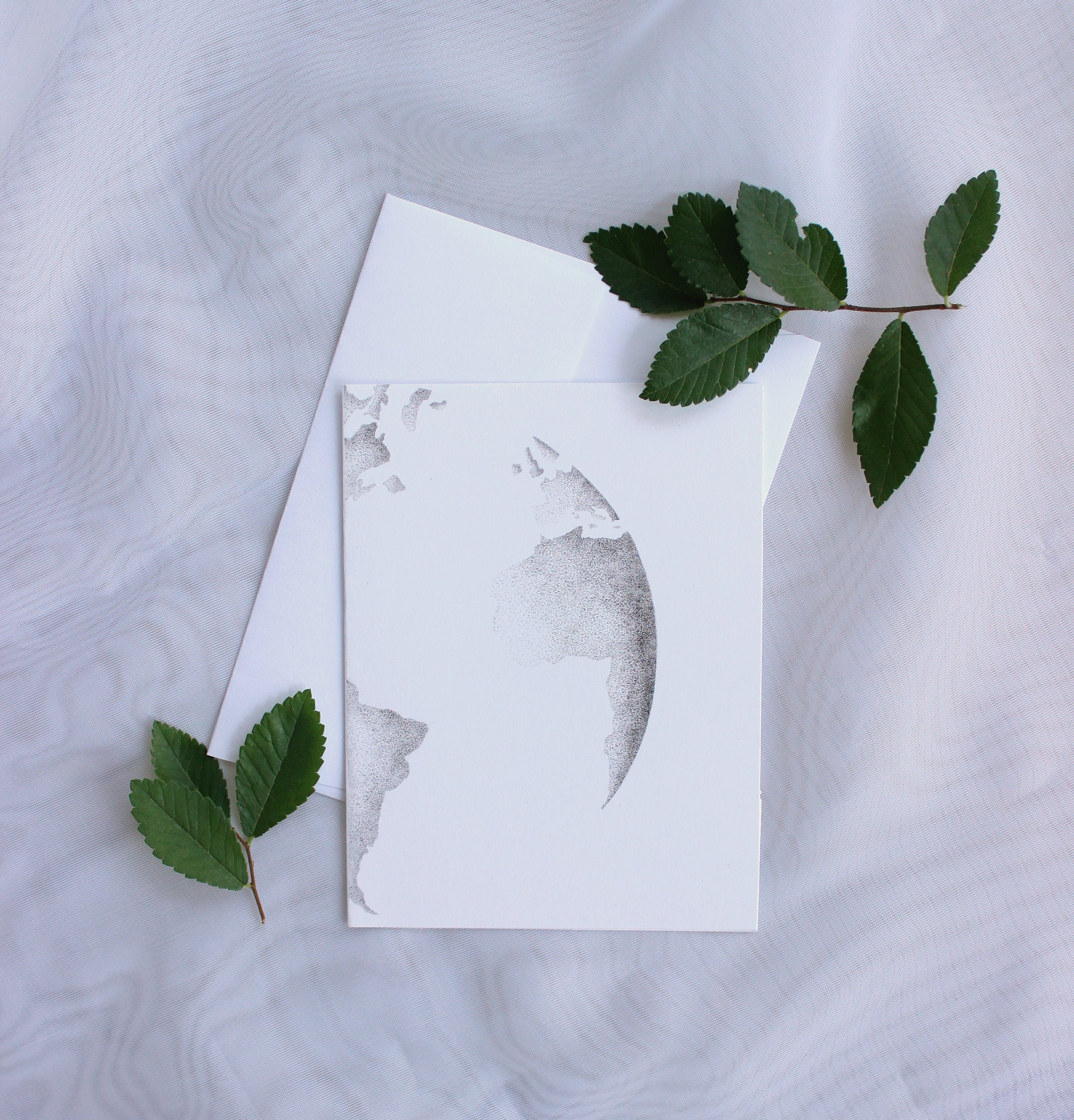 World Map- Travel Note Cards, Blank Cards With Envelopes, 6 Cardstock ...