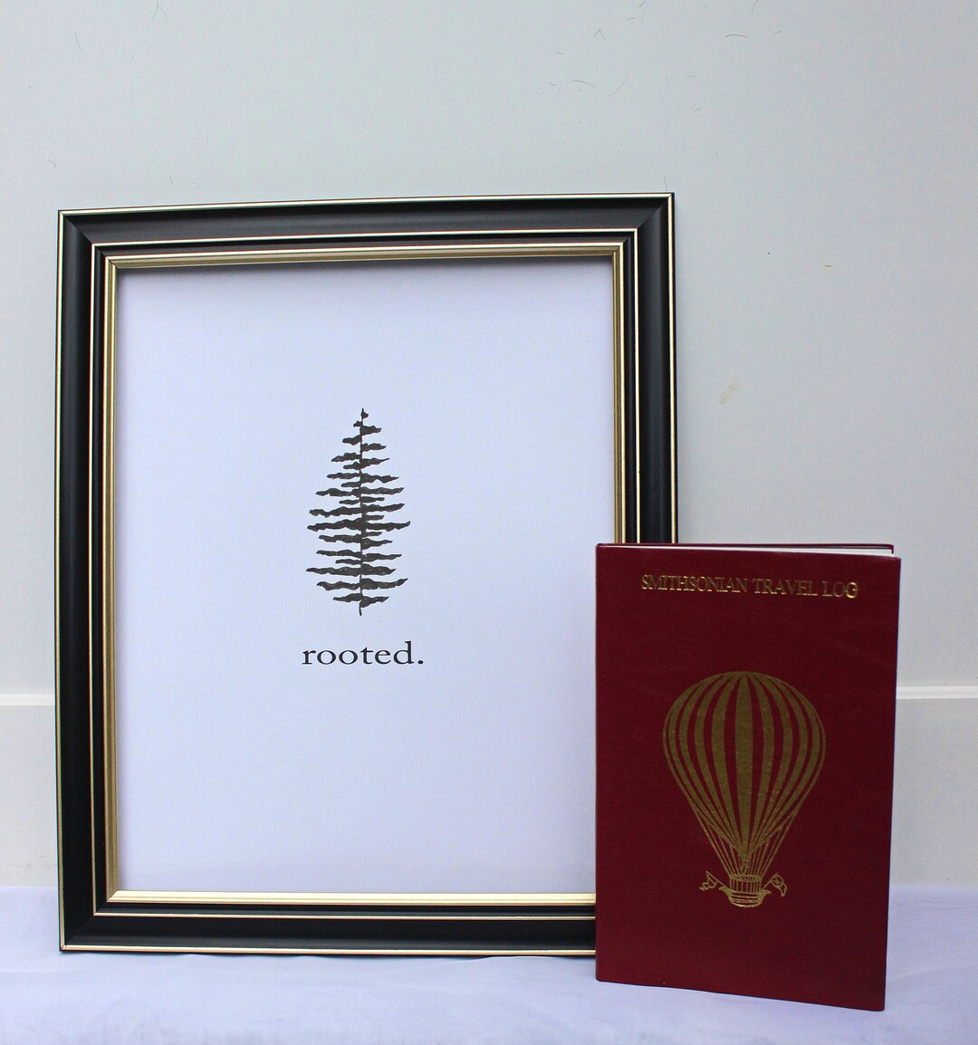 Pine Tree Calligraphy Cardstock Print - Etsy