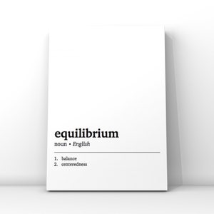 Equilibrium Definition Print- Room Decor - Etsy