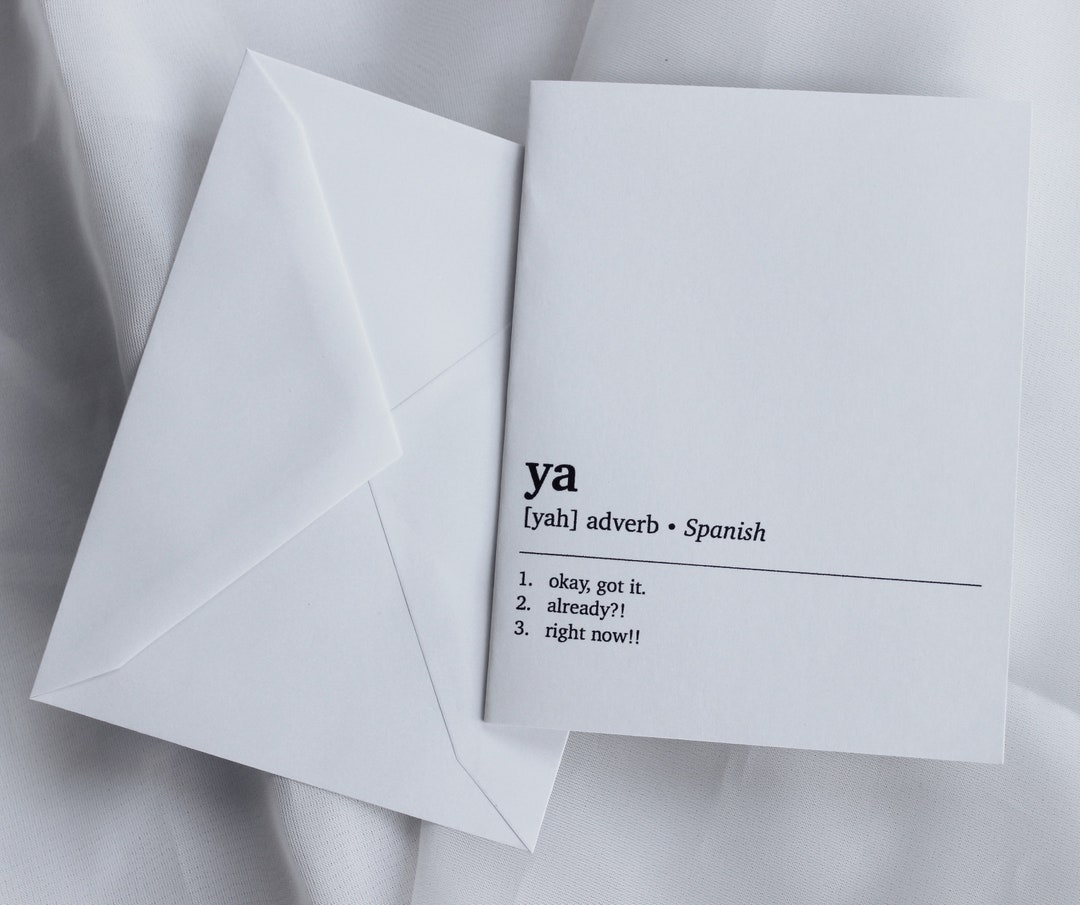 Definition Note Card Set- Blank Cards With Envelopes, Set of 6 ...