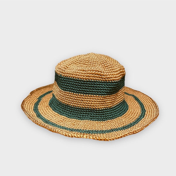 Green Straw Hat - Etsy
