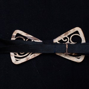 Handmade Coconut Shell Bow Tie, Wooden Bow Tie, Black Walnut, Wedding ...