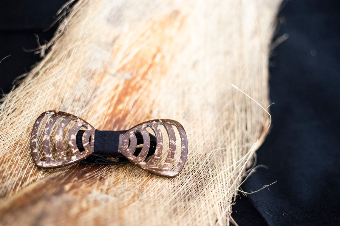 Handmade Coconut Shell Bow Tie, Wooden Bow Tie, Black Walnut, Wedding ...
