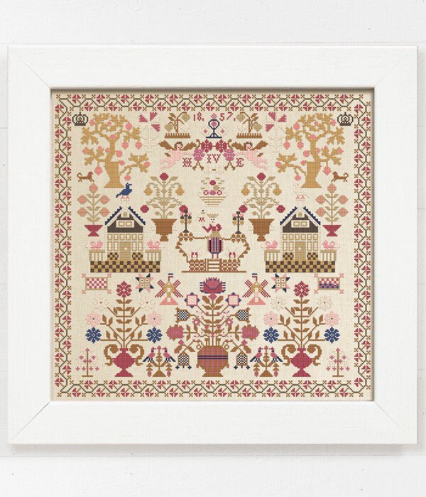 In the Garden of Holland A Dutch Sampler 1857 Cross Stitch - Etsy