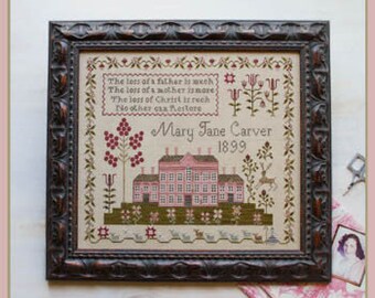 Counted Cross Stitch Pattern Home Sweet Home Red House - Etsy