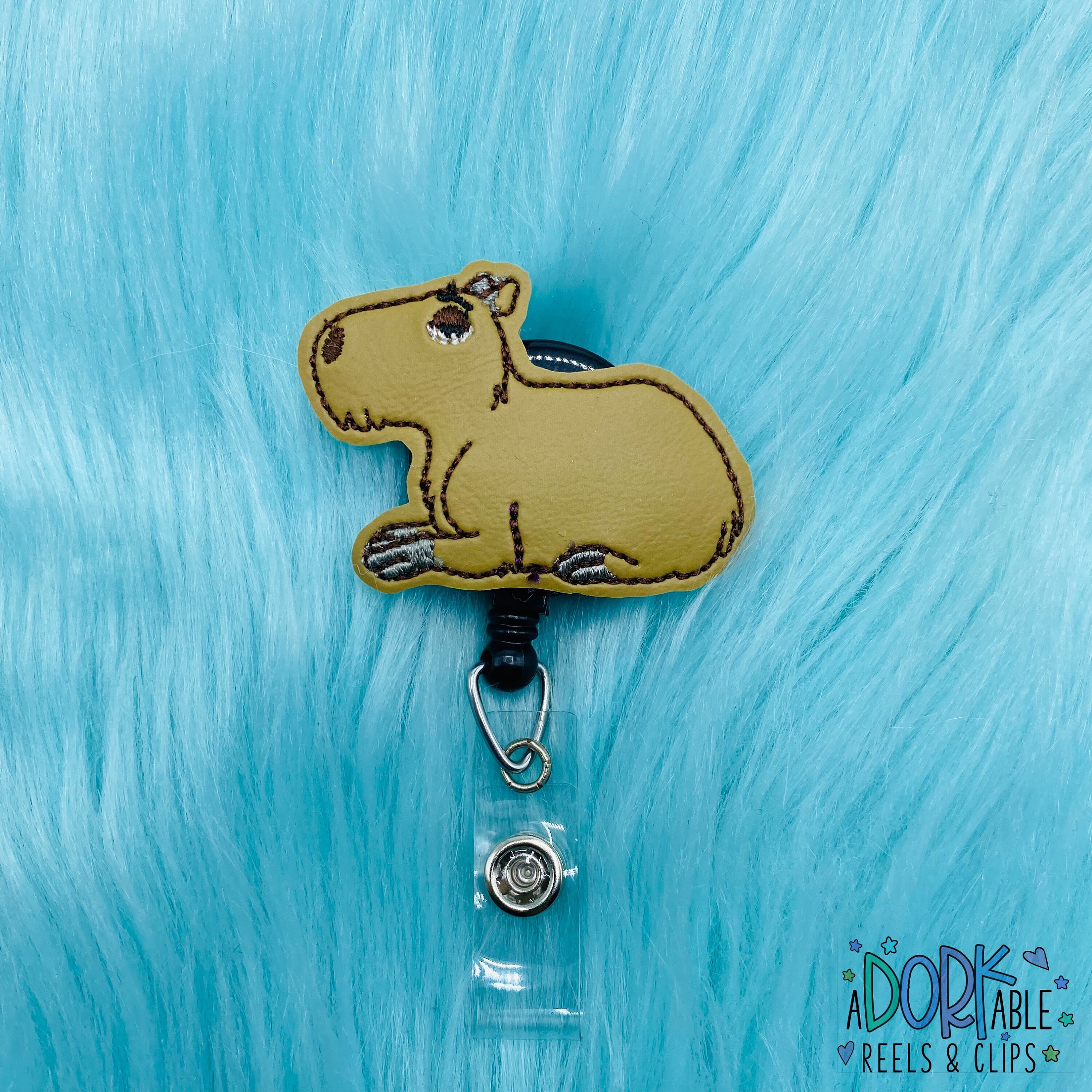 Capybara Badge Reel ID Badge Badge Holder Nurse Badge RN - Etsy